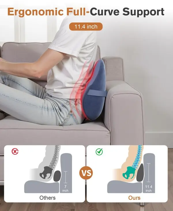 Sugift 3d Shiatsu Massage Cushion Heat Therapy Neck And Shoulder Massager  With Memory Foam In Navy - 60% Off