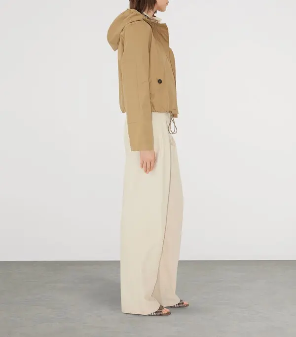 Burberry Gabardine Cropped Parka