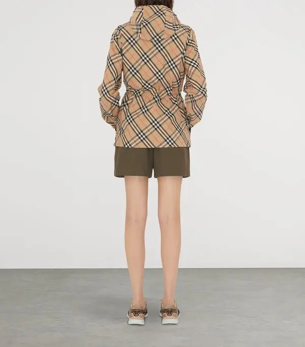 Burberry Technical Check Hooded Jacket