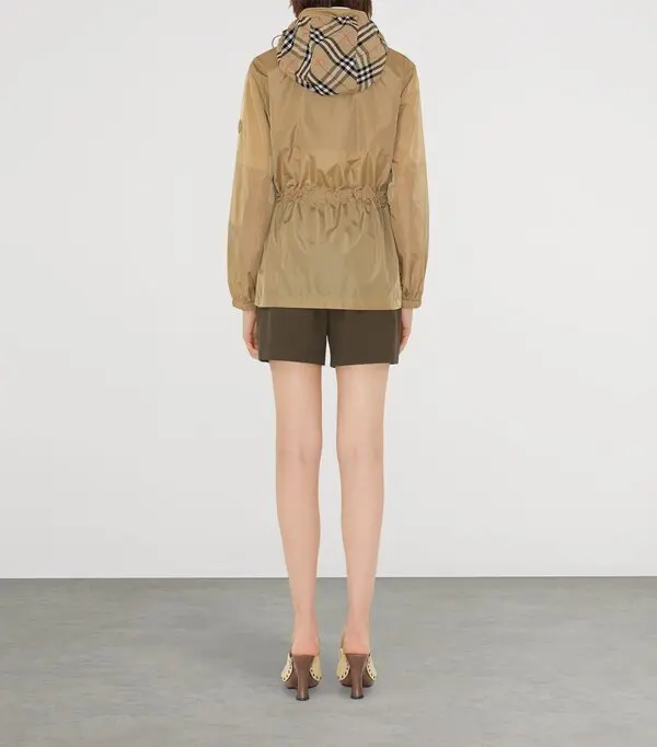 Burberry Technical Check-trim Parka - Beige