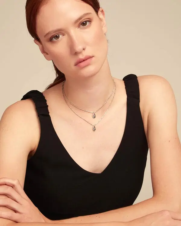 UNODE50 Double Strand Crystal Necklace