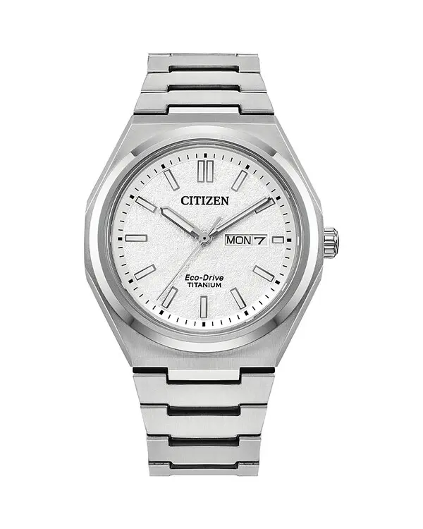 Citizen Eco-drive Sport Luxury Zenshin 39mm Watch - White/silver