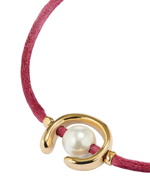 UNODE50 Gold-plated Shell Pearl Bracelet - Gold/pink