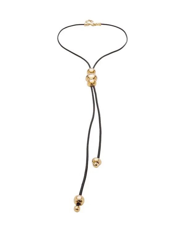 UNODE50 Triple Bead Leather Necklace