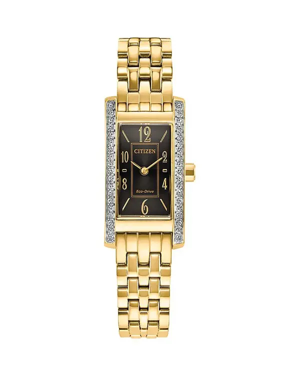 Citizen Eco-drive Classic Petite Palidoro Watch - Black/gold
