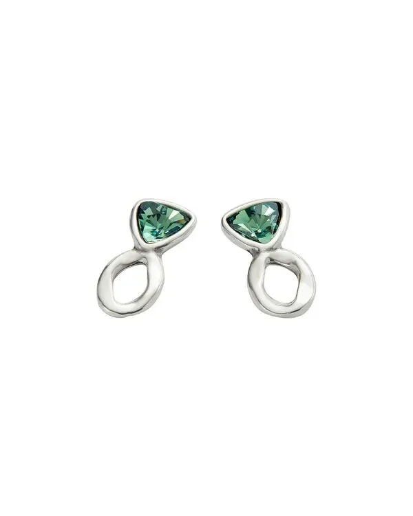 UNODE50 Sterling -plated Crystal Cluster Stud Earrings