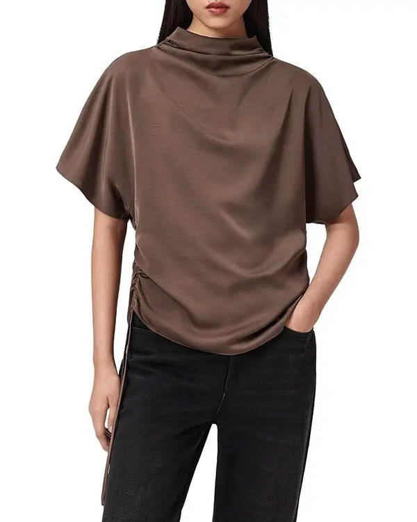 ALLSAINTS Leslie Top - Pot Brown
