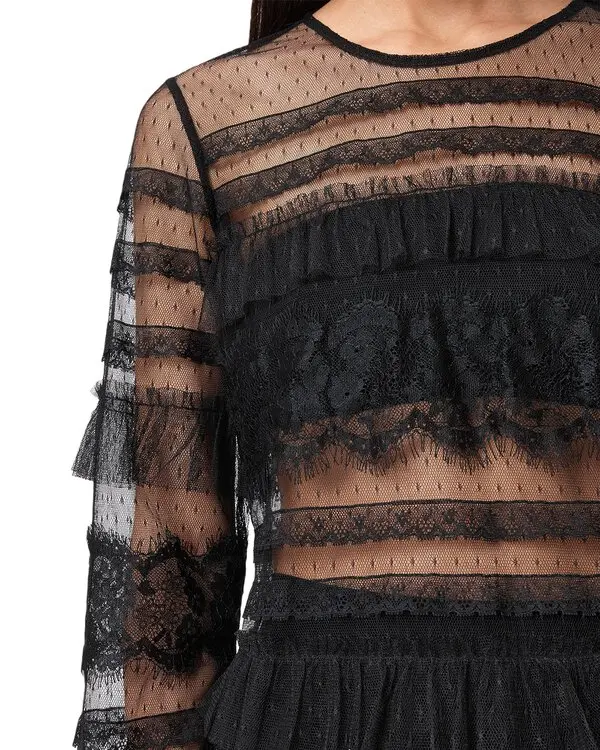 ALLSAINTS Arlea Tulle Top
