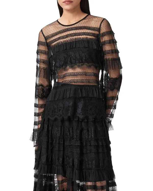 ALLSAINTS Arlea Tulle Top