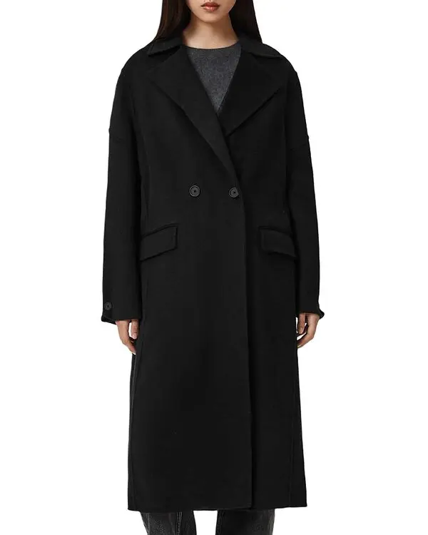 ALLSAINTS Sellma Wool Blend Coat - Black