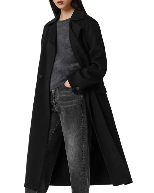 ALLSAINTS Sellma Wool Blend Coat - Black