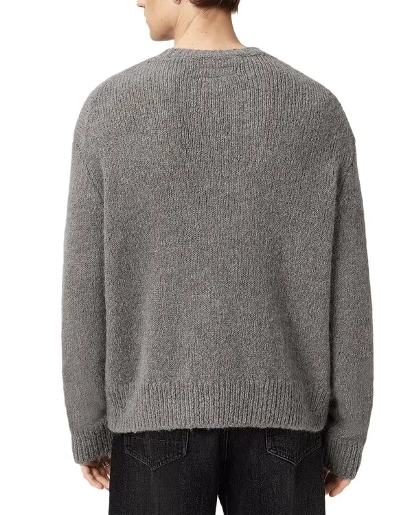 ALLSAINTS Message Crew Sweater - Gunmetal Grey