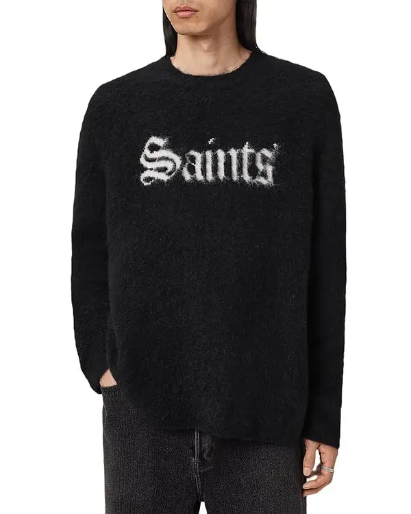 ALLSAINTS Saints Crew Sweater - Black/chalk