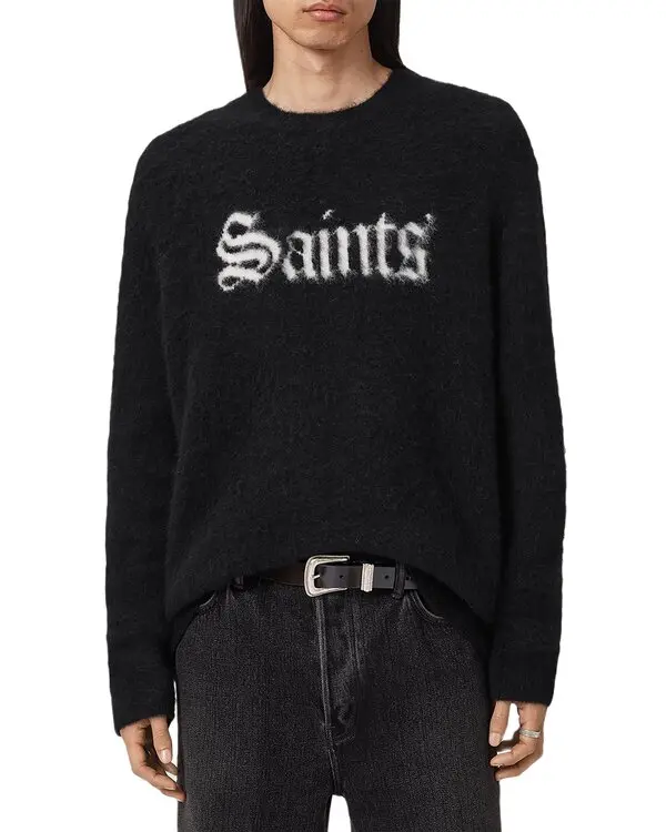 ALLSAINTS Saints Crew Sweater - Black/chalk