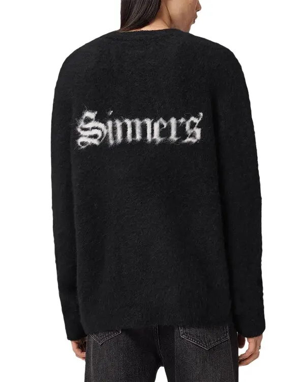 ALLSAINTS Saints Crew Sweater - Black/chalk
