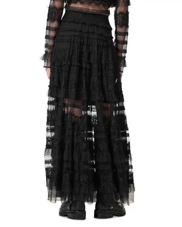 ALLSAINTS Arlea Tulle Maxi Skirt - Black