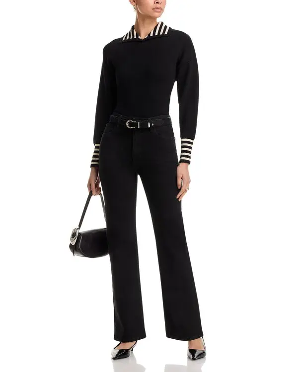 FRAME The Arrow High-rise Bootcut Jeans - Black