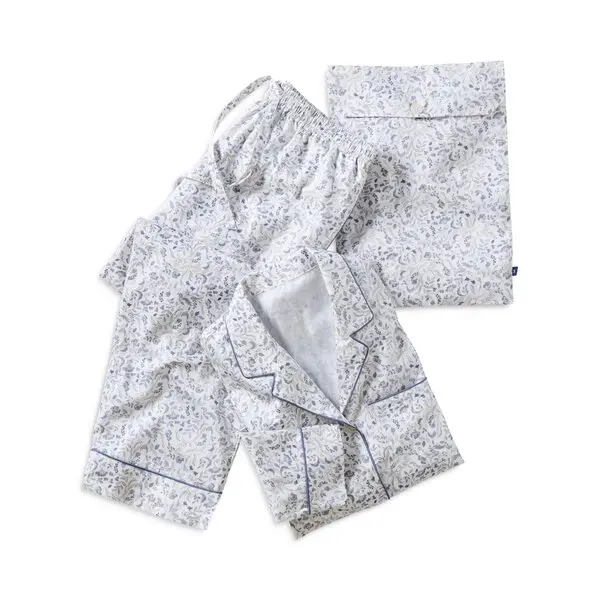 CHRISTY Ditsy Gingham Cotton Pajama Set