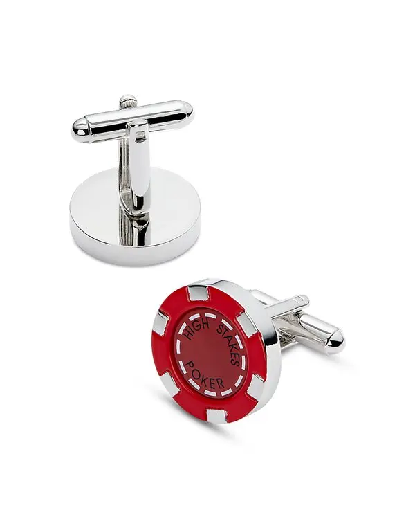 LINK UP Poker Chip Cufflinks - Red
