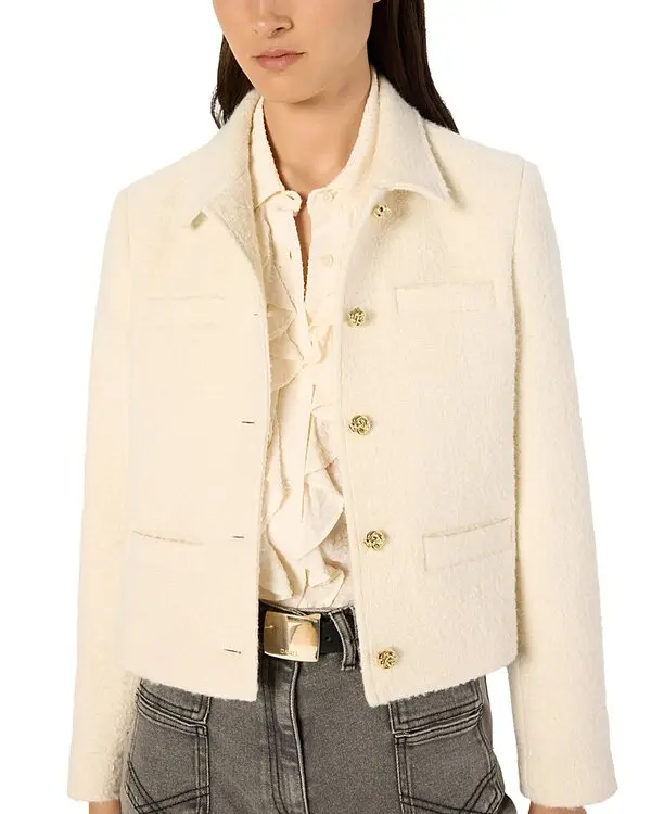 Gerard Darel Norine Collared Button Up Jacket