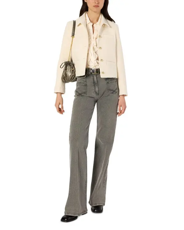 Gerard Darel Norine Collared Button Up Jacket