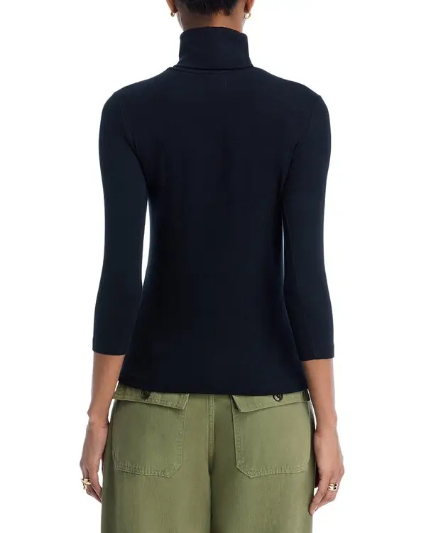 L'Agence Aja 3/4 Sleeve Turtleneck Tee