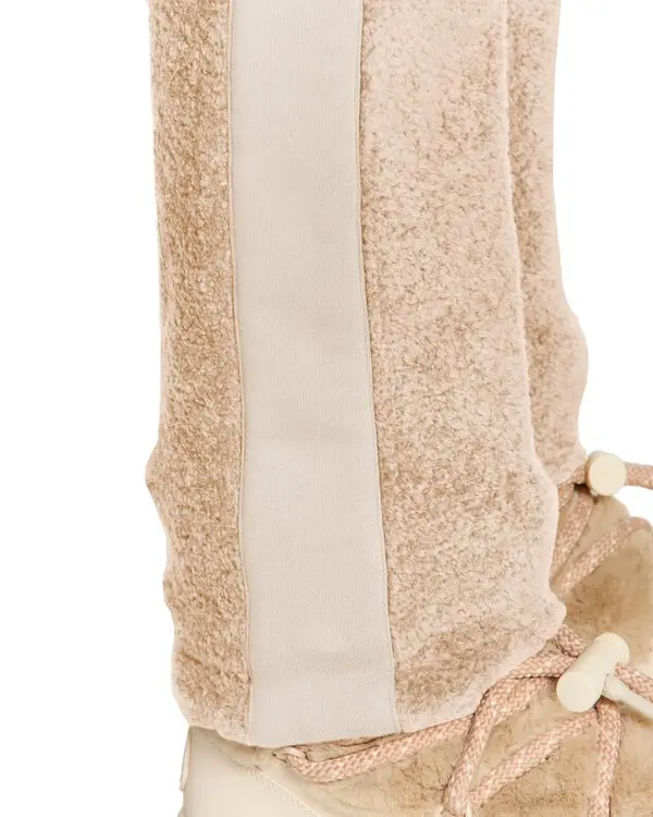 Moncler Teddy Fleece Drawstring Pants - White
