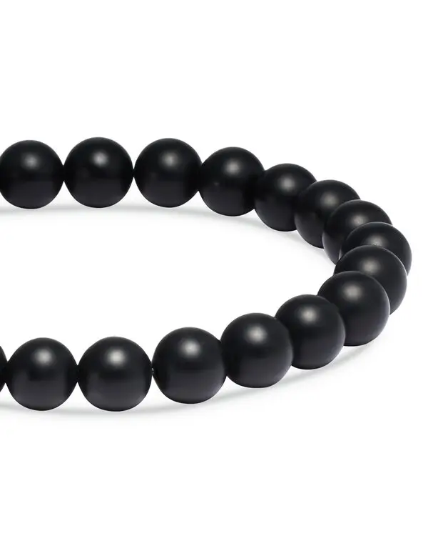 JAN LESLIE Matte Onyx Beaded Bracelet - Black