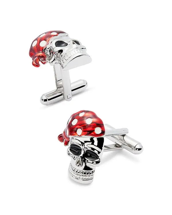 LINK UP Pirate Skull Cufflinks - Red