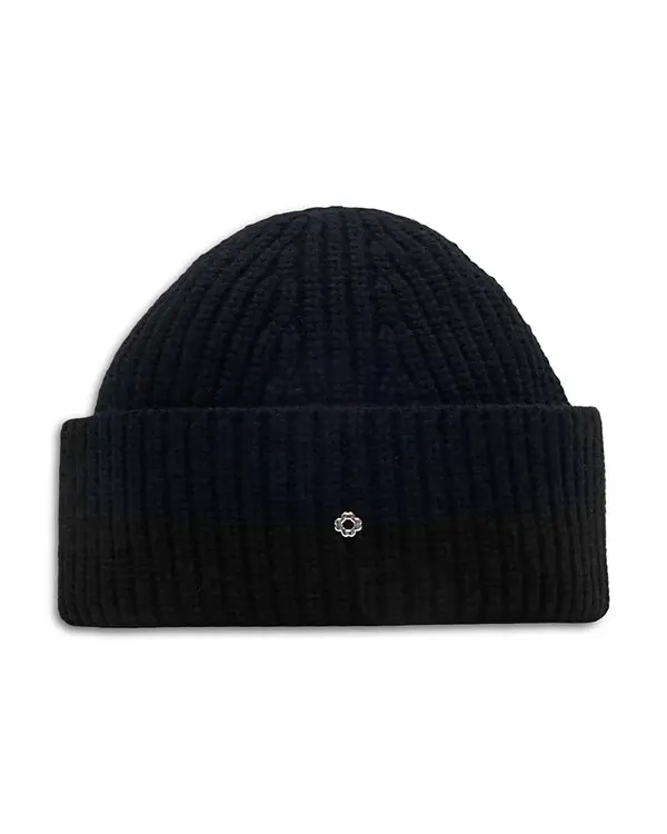 Maje Wool And Cashmere Knit Beanie - Black