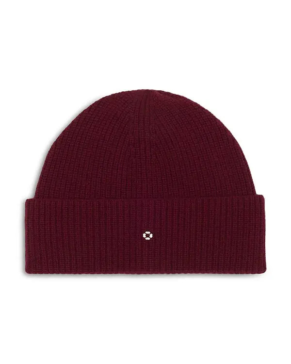 Maje Wool And Cashmere Knit Beanie - Burgundy