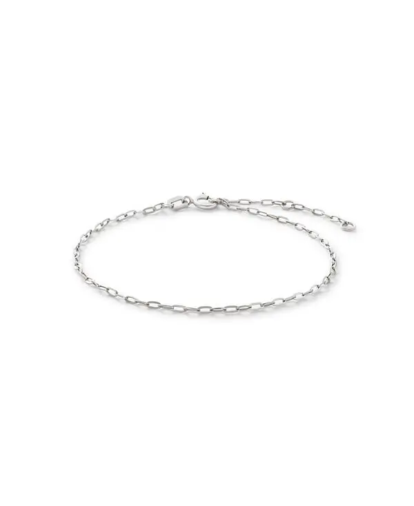 ANA LUISA Paperclip Bracelet - White Gold