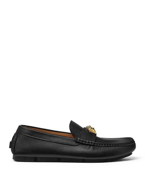 Versace Leather Loafers - Black