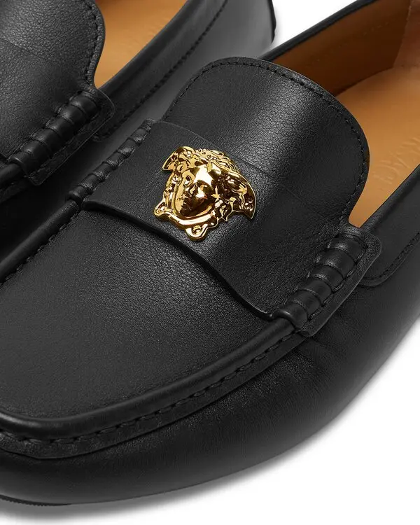 Versace Leather Loafers - Black