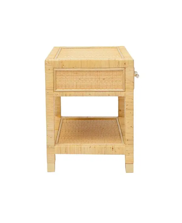 TOV FURNITURE Amara Rattan 2-drawer Nightstand