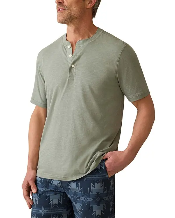 Faherty Brand Sunwashed Henley - Sage Creek