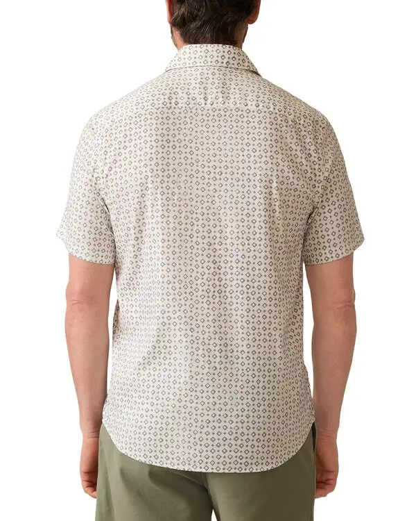 Faherty Brand Movement Monterey Printed Shirt - Stony Beach Diamond