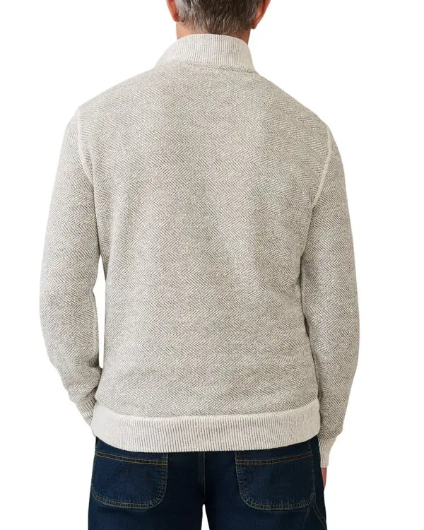 Faherty Brand Whitewater Quarter Zip Sweatshirt - Grey Shell