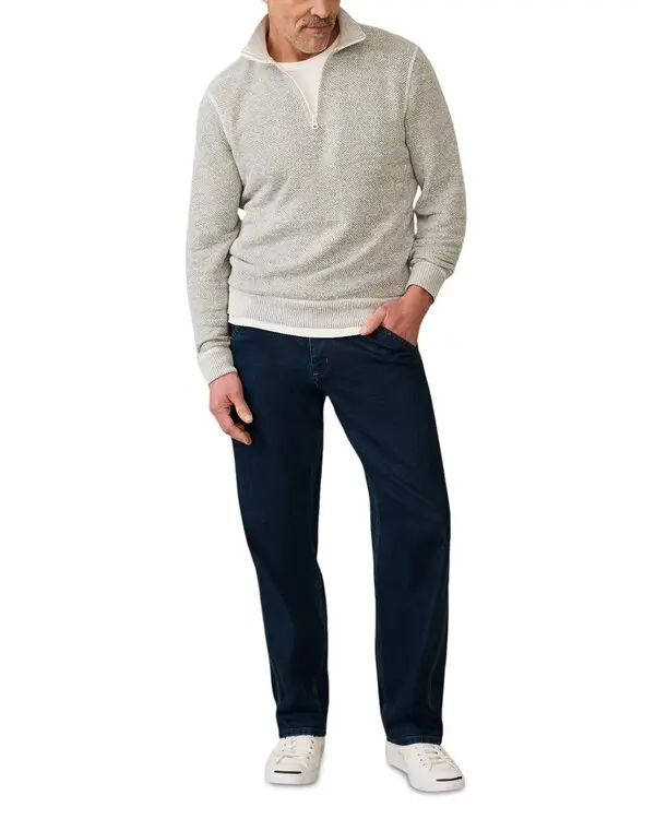 Faherty Brand Whitewater Quarter Zip Sweatshirt