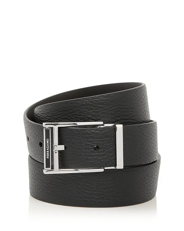 FERRAGAMO Reversible Leather Belt - Nero