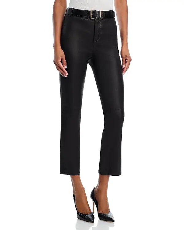 L'Agence Ketra Leather Baby Boot Pants - Black