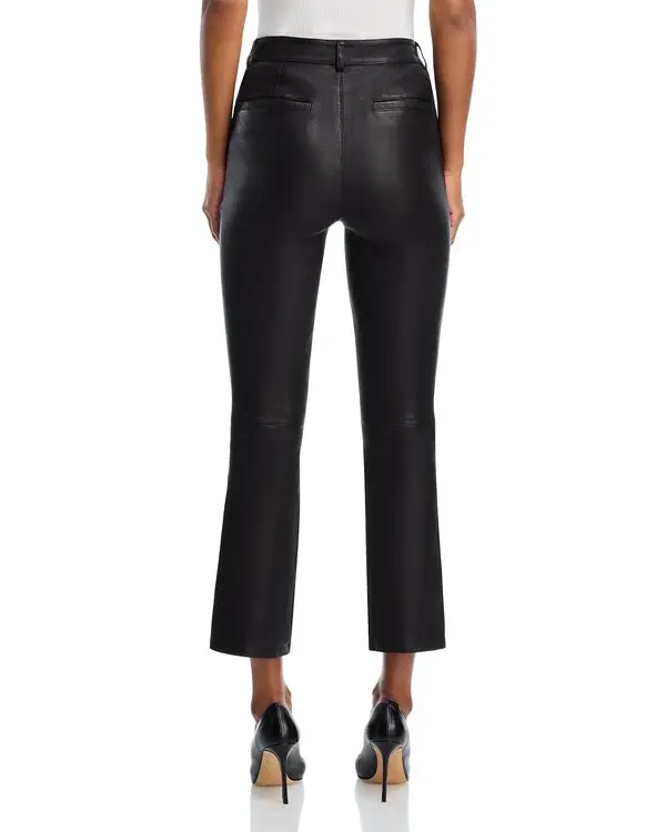 L'Agence Ketra Leather Baby Boot Pants - Black