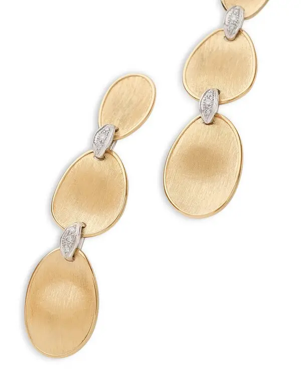 Marco Bicego 18k White And Yellow Diamond Lunaria Drop Earrings - Gold
