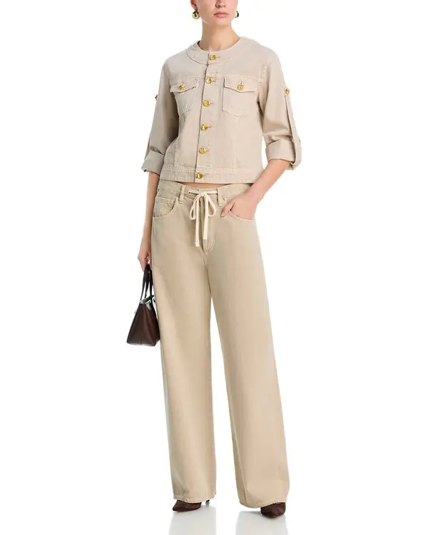 L'Agence Anouk Collarless Jacket - Biscuit