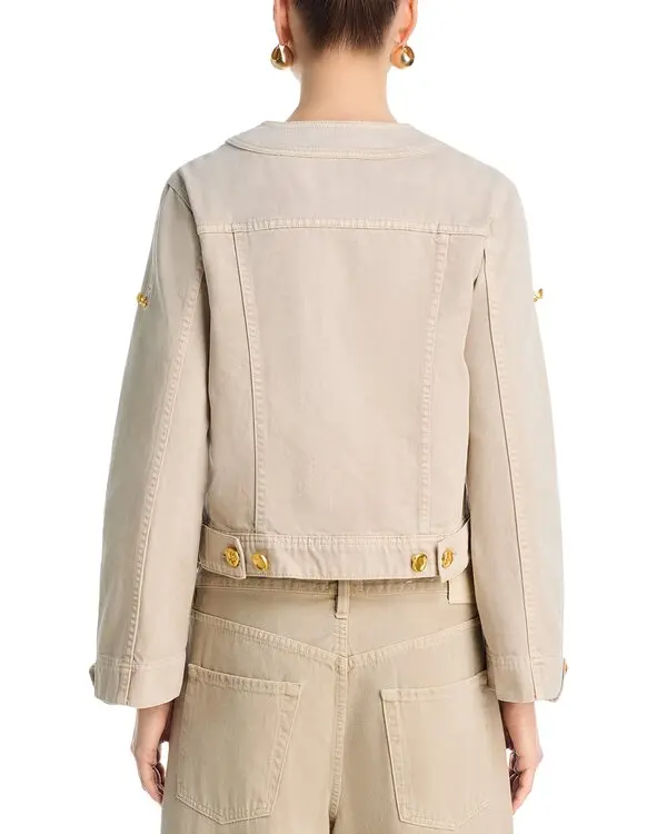 L'Agence Anouk Collarless Jacket - Biscuit