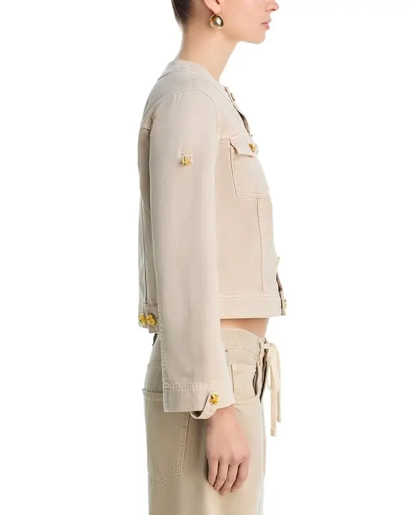 L'Agence Anouk Collarless Jacket - Biscuit
