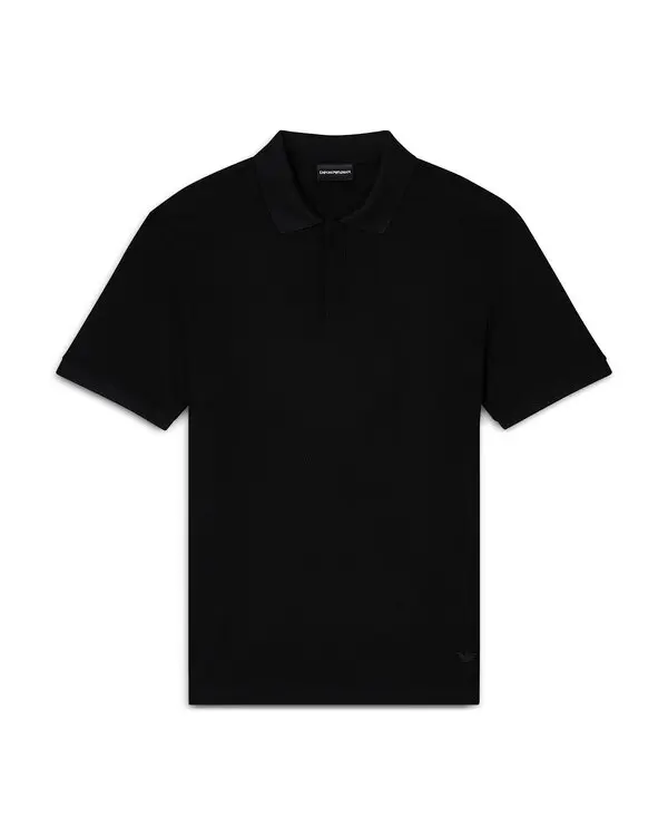 Emporio Armani Jacquard Jersey Polo Shirt
