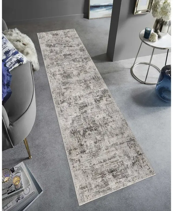 MINK HOME Alloy All343 Runner Area Rug, 2'6 X 8 - Grey