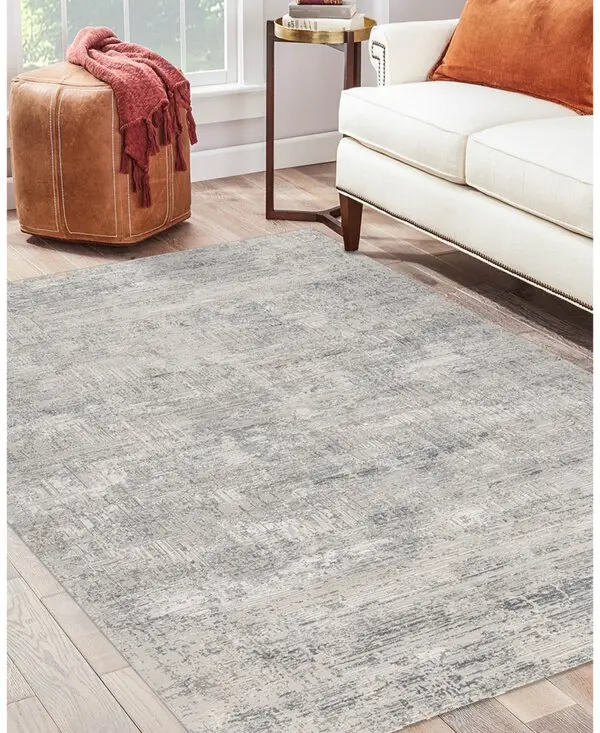 MINK HOME Alloy All343 Area Rug, 10' X 13 - Silver