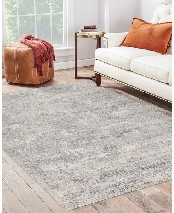 MINK HOME Alloy All343 Area Rug, 10' X 13 - Silver